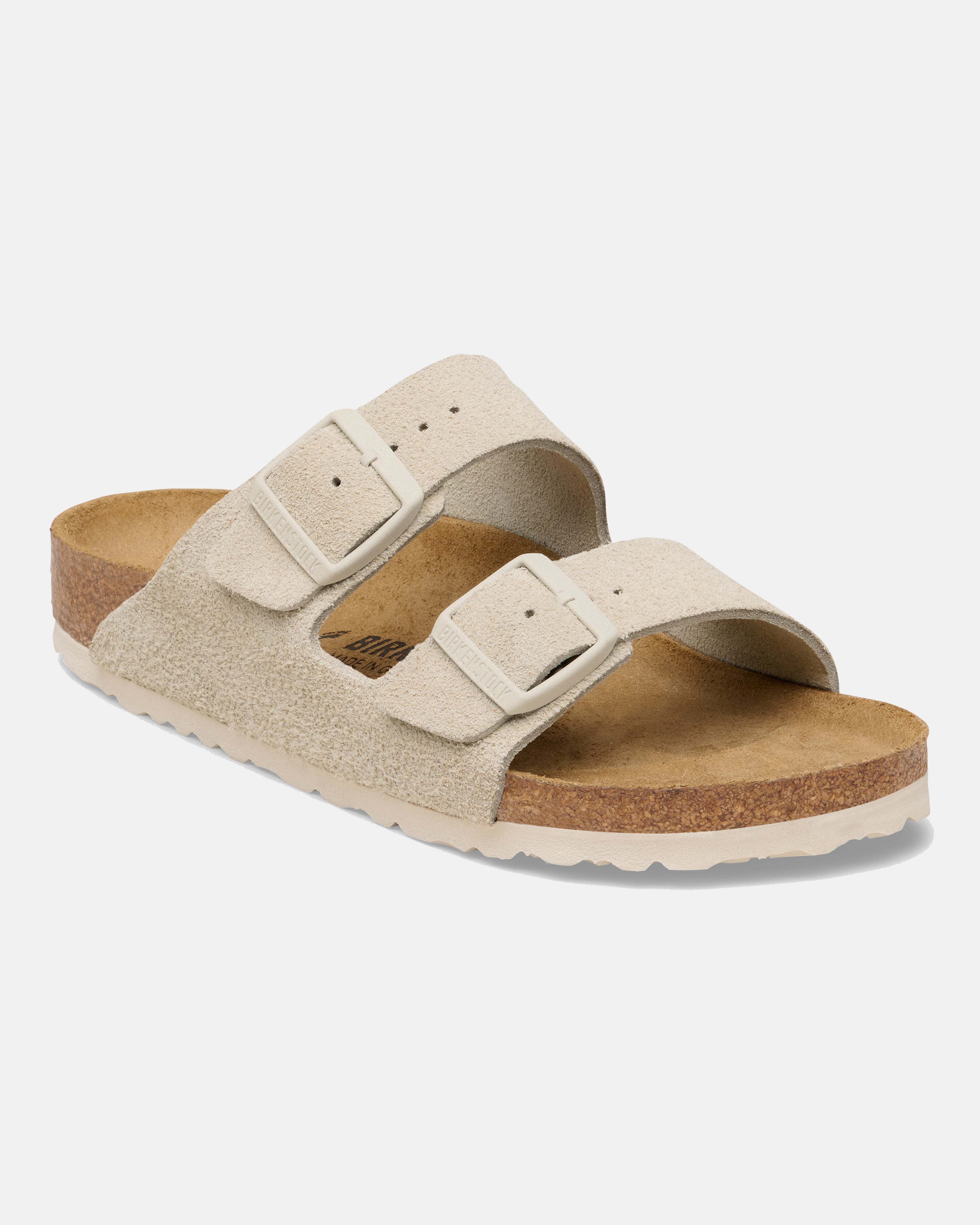 Birkenstock Arizona Suede Leather Womens Sandals - Oyster – CHO