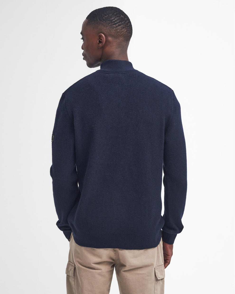 Barbour International Crawley Mens Funnel Neck Jumper - Navy – CHO