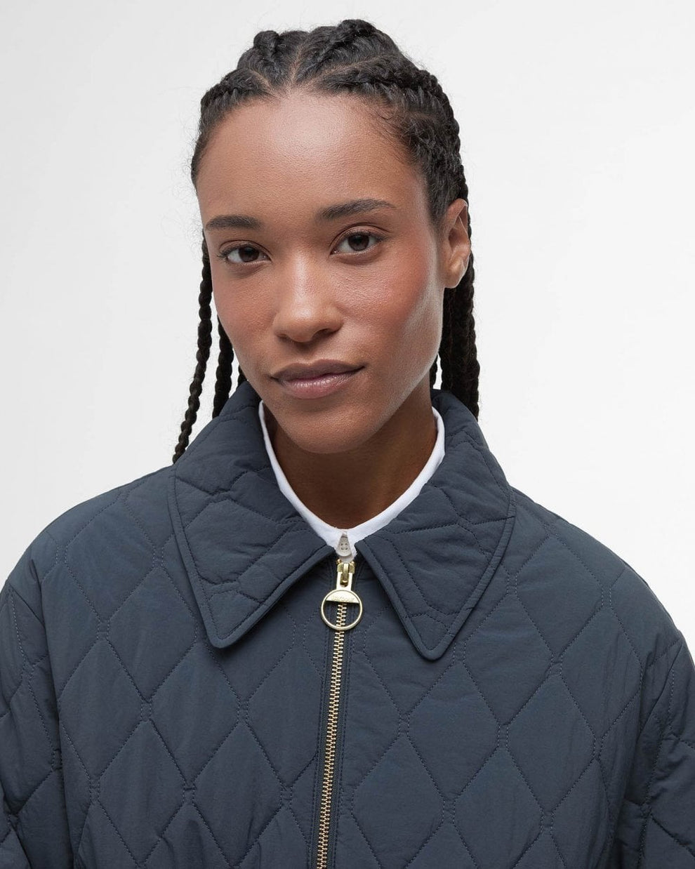 Barbour Clarissa Womens Quilted Jacket - Dark Navy/Rosemary Tartan – CHO