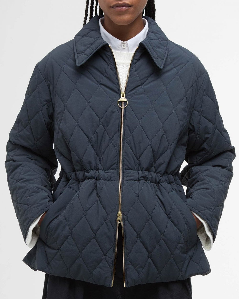 Barbour Clarissa Womens Quilted Jacket - Dark Navy/Rosemary Tartan – CHO