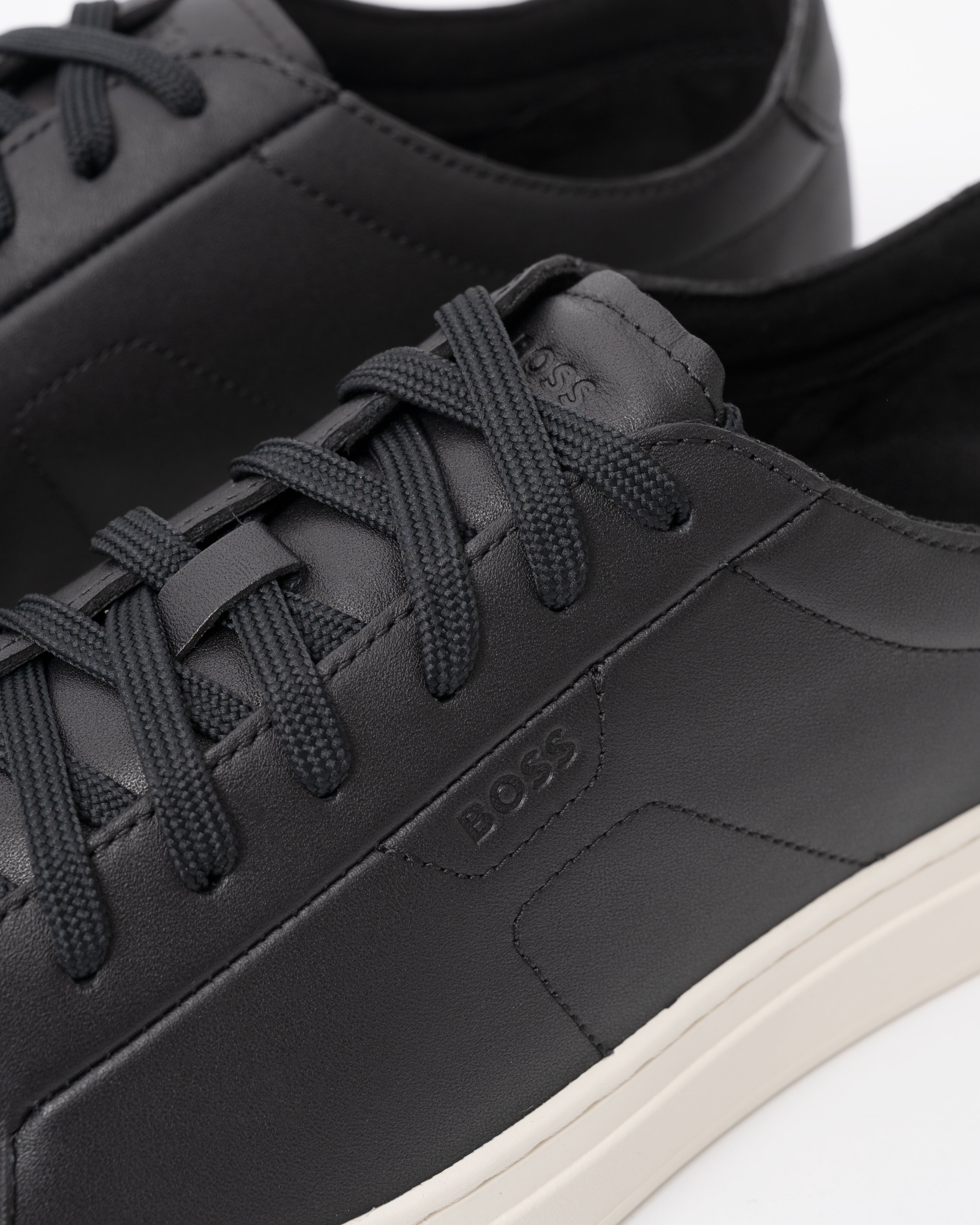BOSS Orange Mens Kieran Low Top Trainers in Leather with Embossed Logo ...