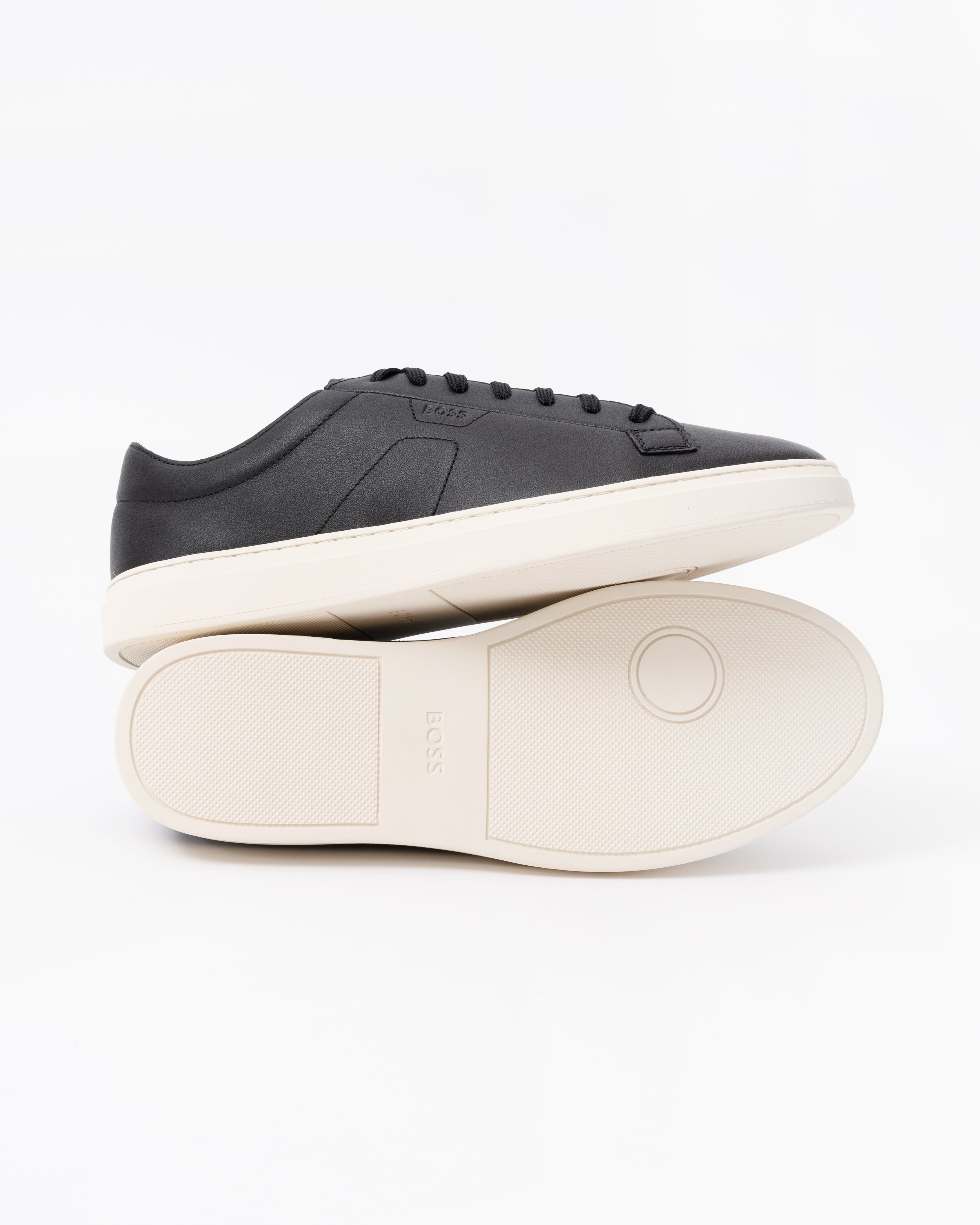 BOSS Orange Mens Kieran Low Top Trainers in Leather with Embossed Logo ...