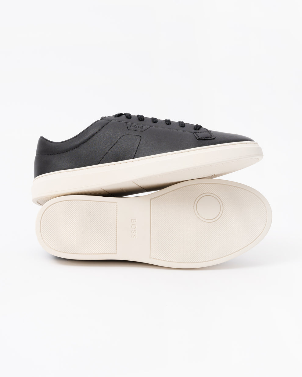 BOSS Orange Mens Kieran Low Top Trainers in Leather with Embossed Logo ...