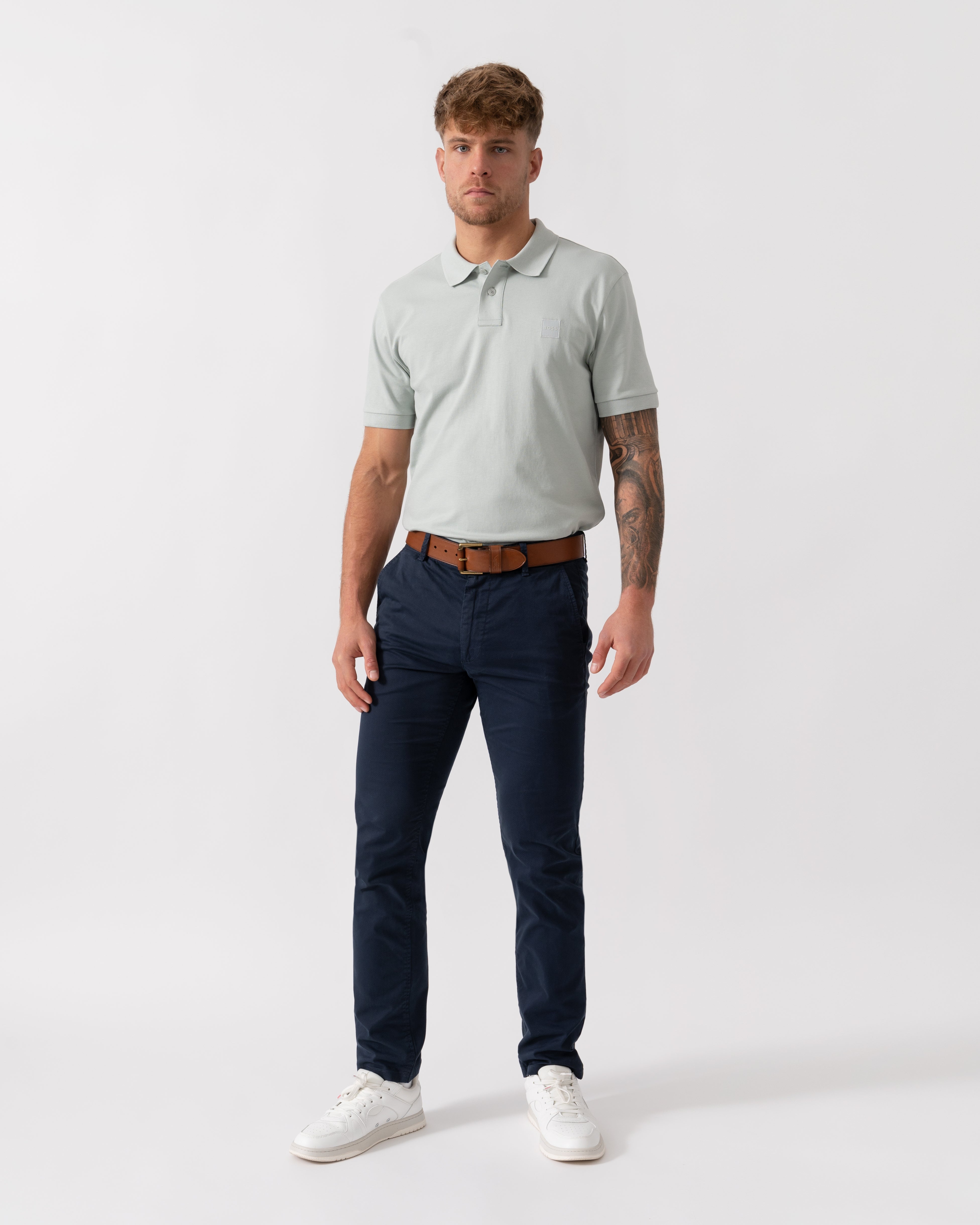 BOSS Orange Passenger Modern Slim-Fit Polo Shirt - Silver 043 – CHO