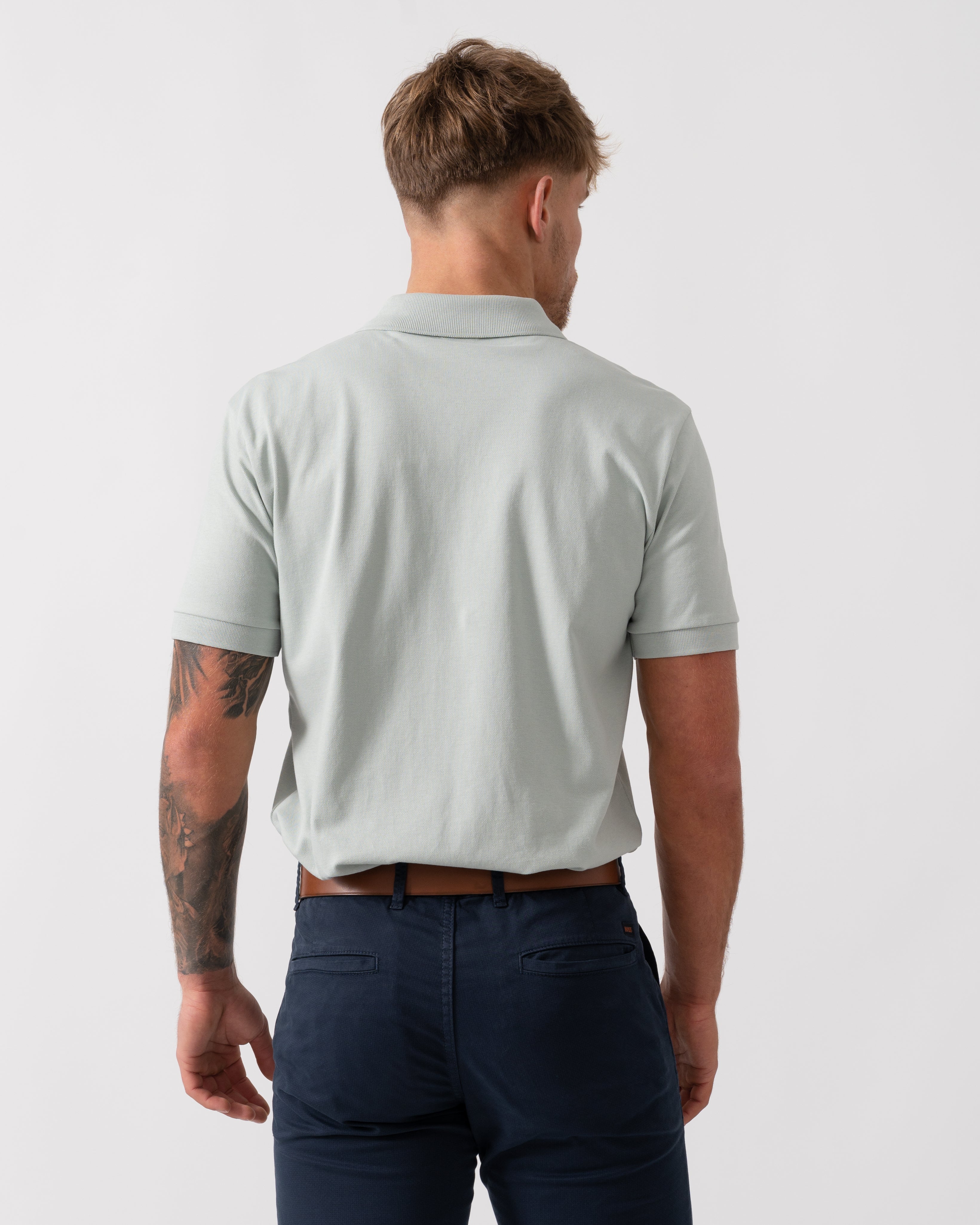 BOSS Orange Passenger Modern Slim-Fit Polo Shirt - Silver 043 – CHO