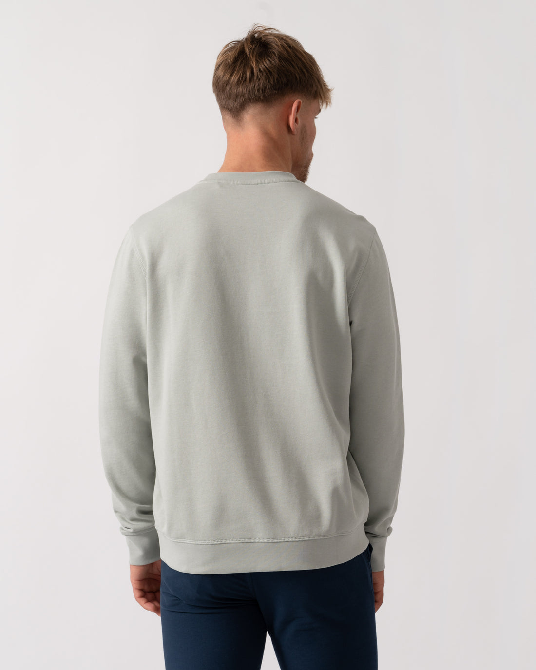 BOSS Orange Westart Mens Crew Neck Sweatshirt With Logo Patch - Silver ...