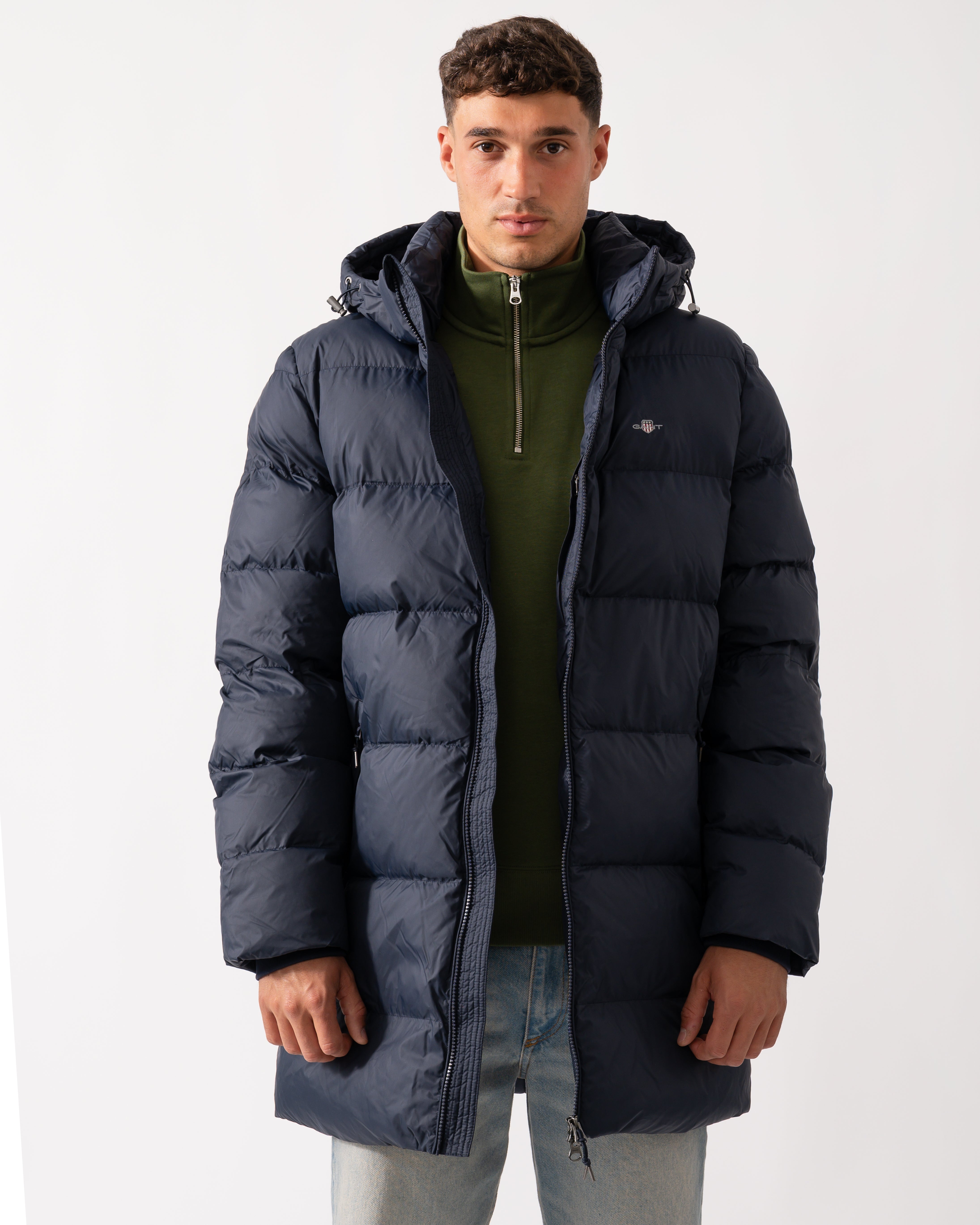 GANT Mens Active Cloud Mid Length Puffer Jacket - 433 Evening Blue – CHO