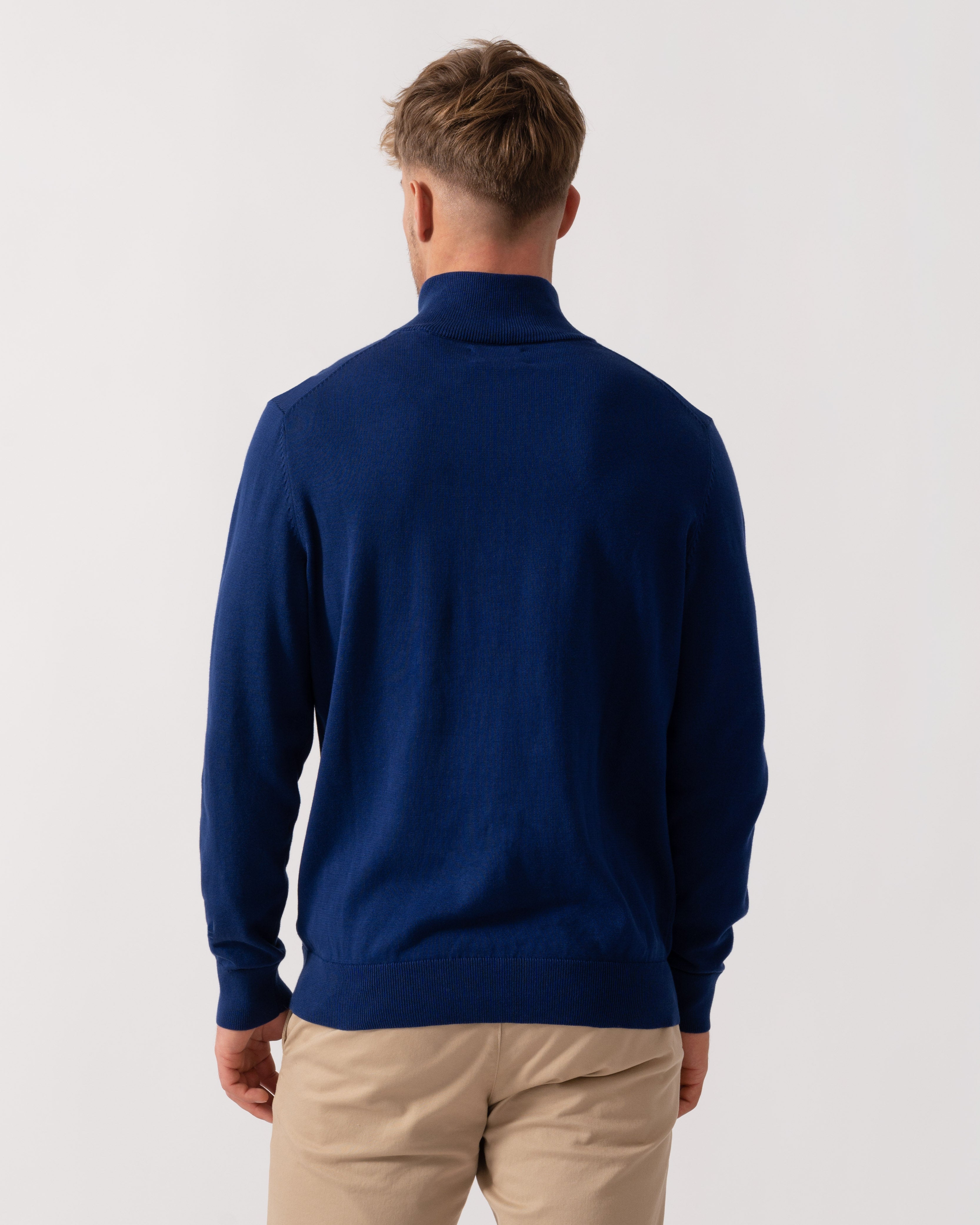 GANT Mens Classic Cotton Half Zip Jumper - 432 Rich Navy – CHO