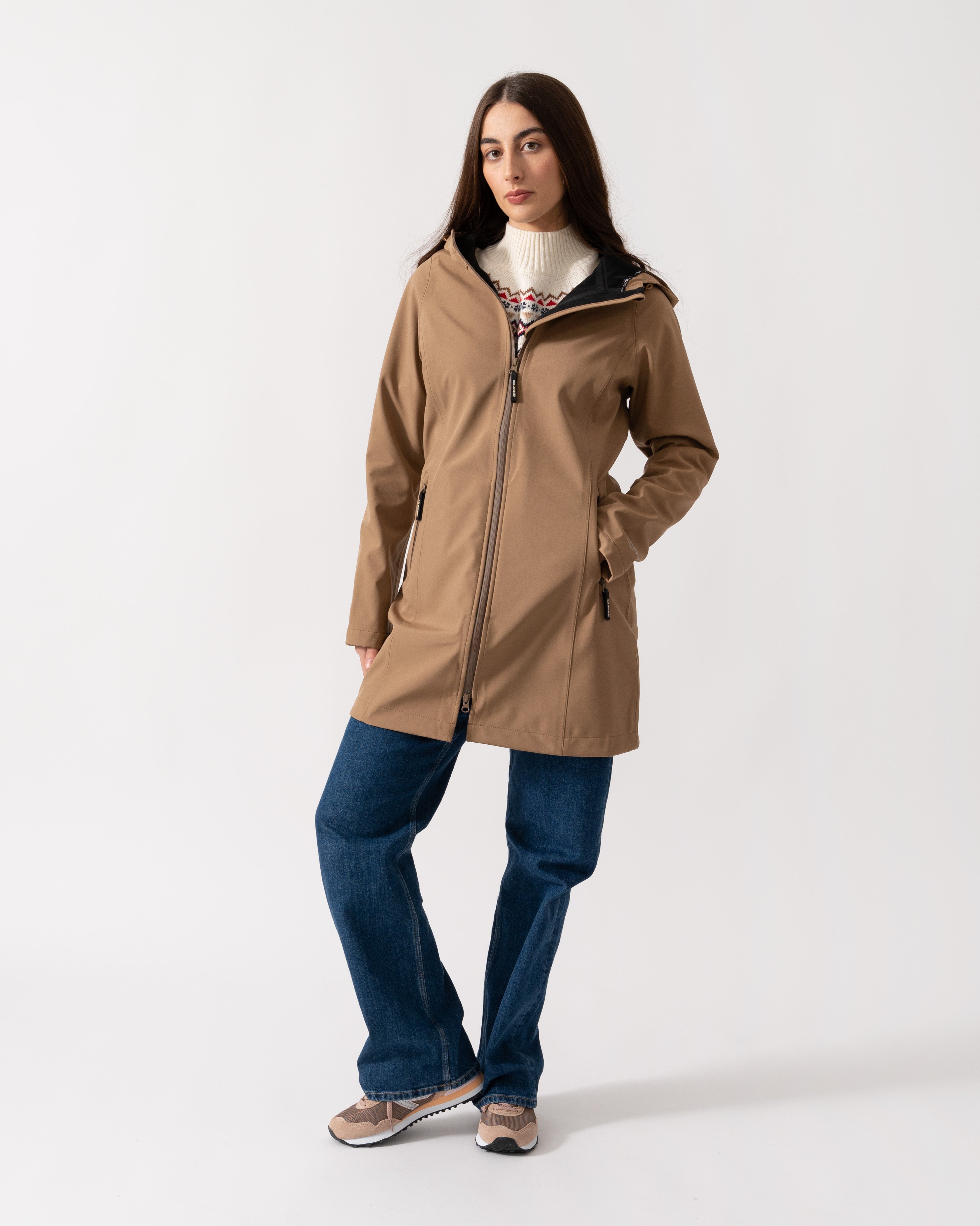 Ilse Jacobsen Daybreak Womens Softshell Raincoat - Mocca 248 – CHO