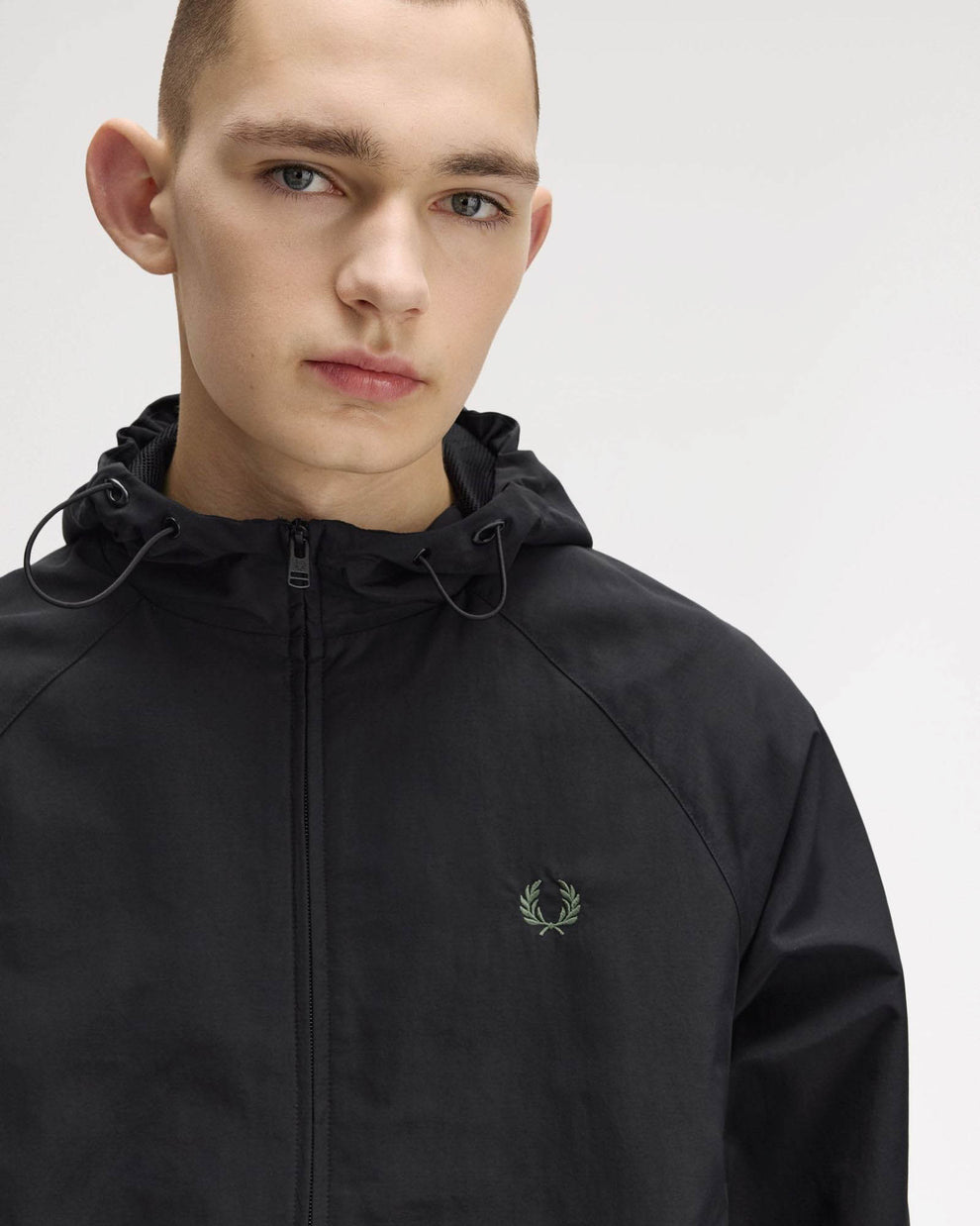Fred Perry Mens Hooded Shell Jacket - Black 102 – CHO