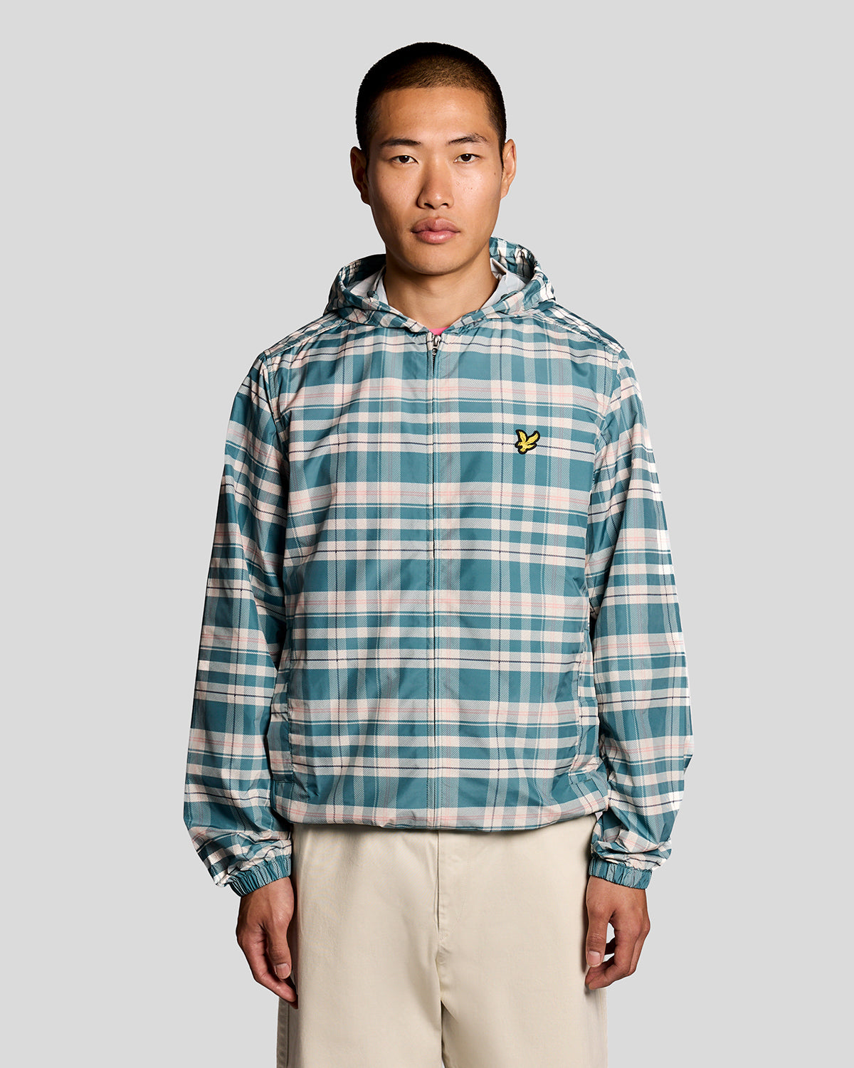 Lyle & Scott Tartan Hooded Mens Zip Through Jacket - W130 Everglade – CHO