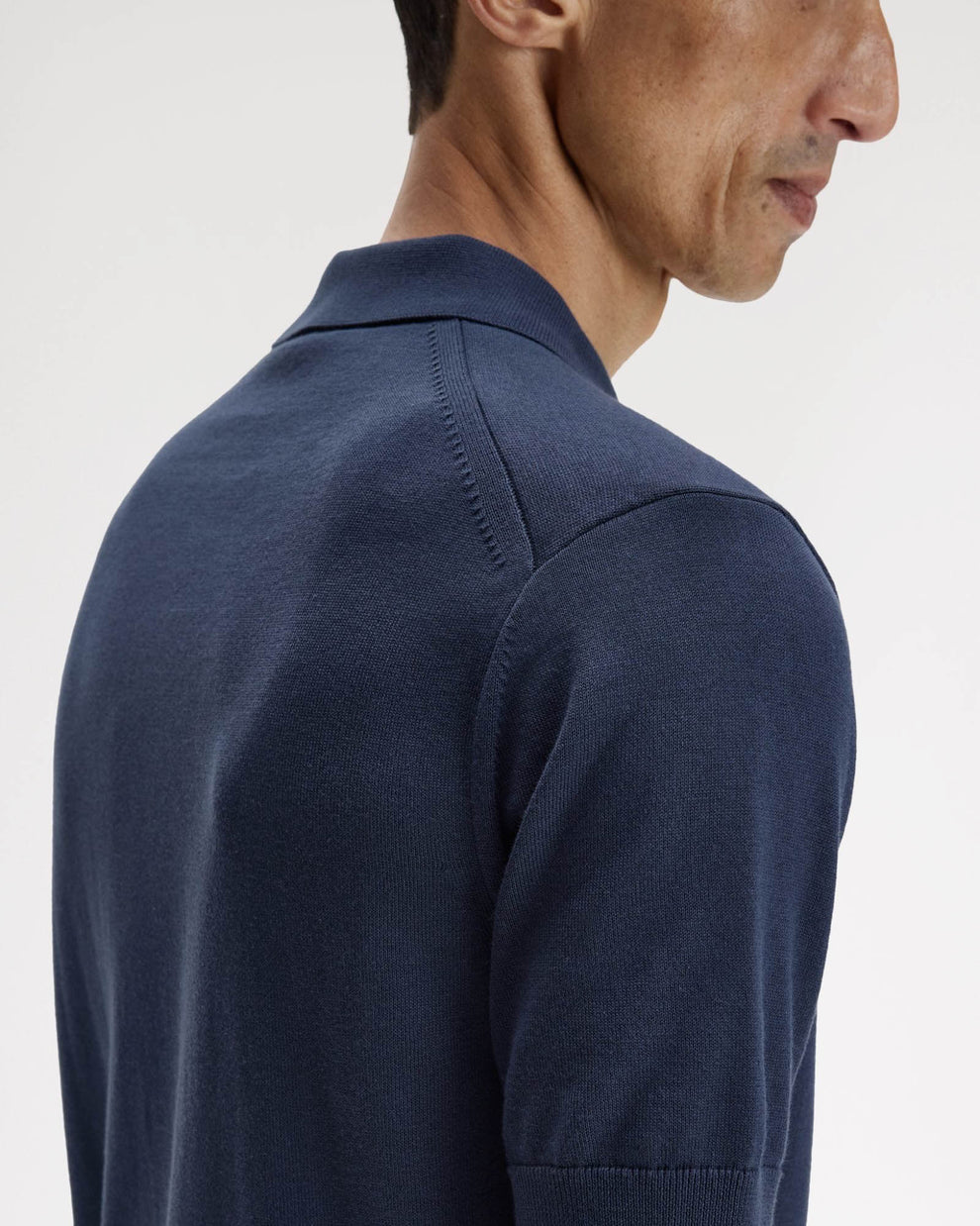 Fred Perry Mens Cotton Knitted Shirt - Dark Airforce 738 – CHO