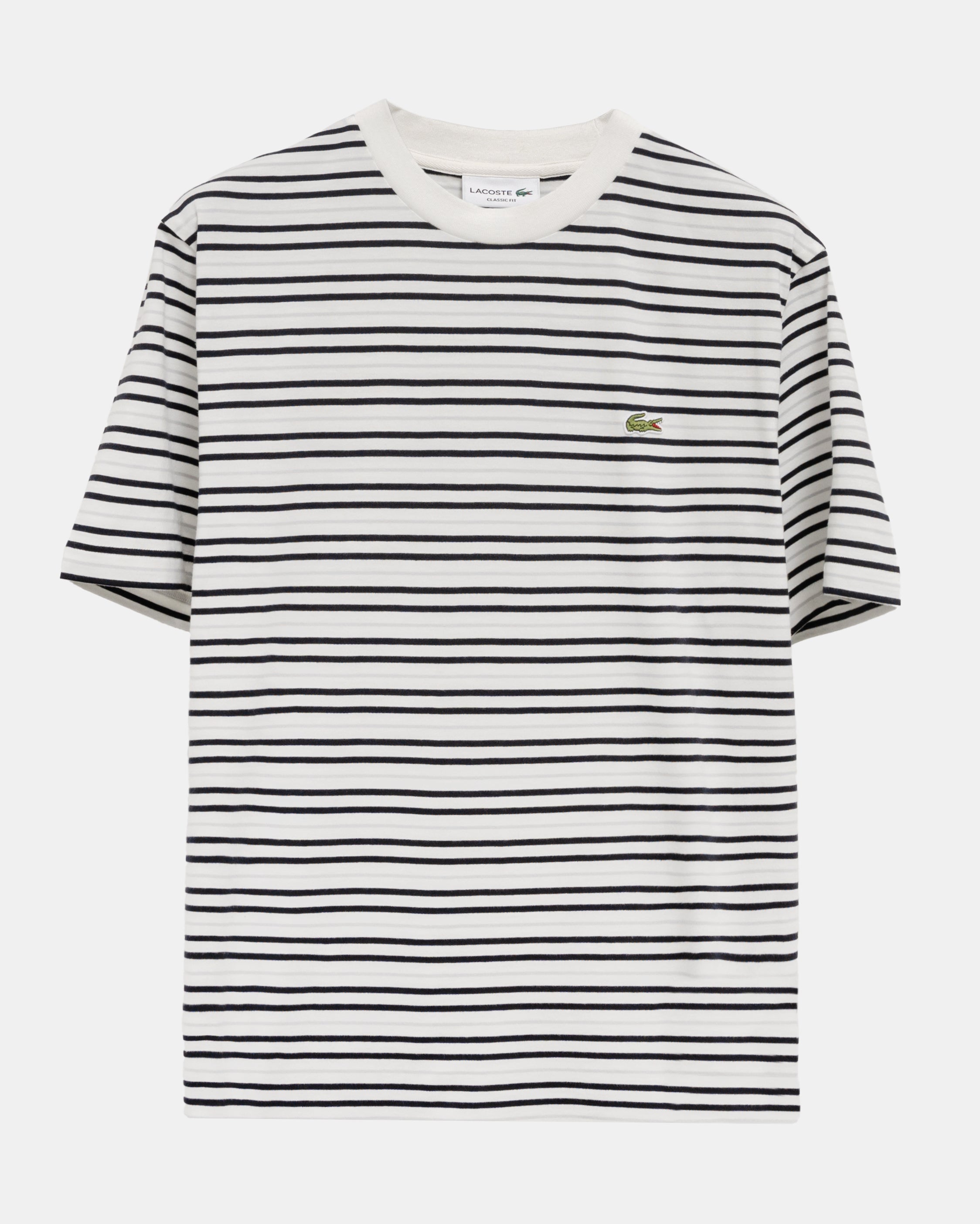 Lacoste Mens Stripe Classic Fit T-Shirt - Blackbird/Flour – CHO